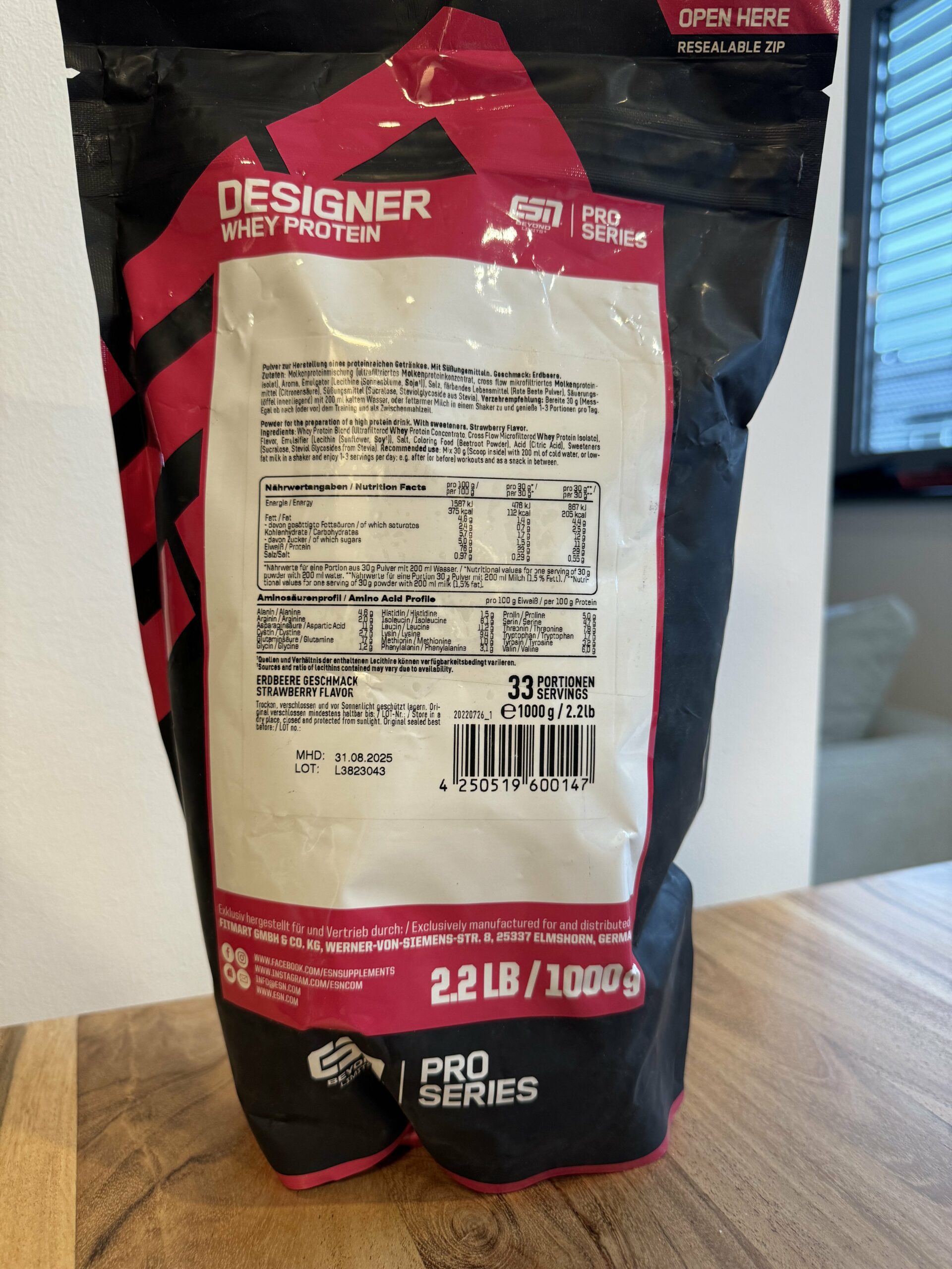 ESN Designer Whey Protein Test - fitnetic
